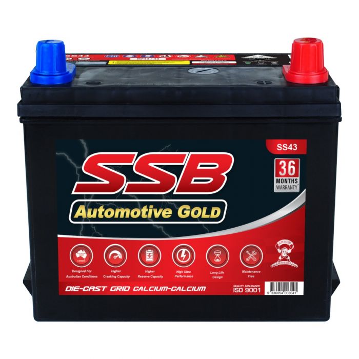 SS43 SSB Gold MF Car Battery - Sunshine Coast Batteries – Suncoast ...