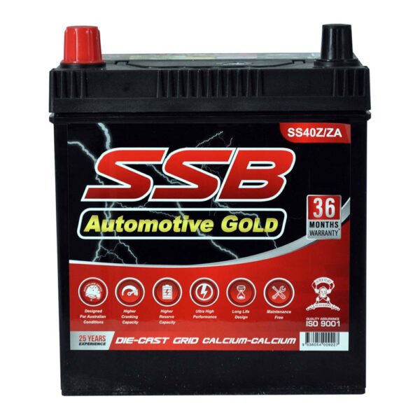 SS40Z/ZA SSB Gold MF Car Battery - Sunshine Coast Batteries – Suncoast ...