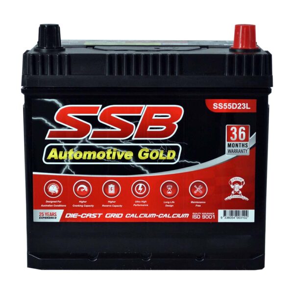 SS55D23L SSB Gold MF Car Battery Sunshine Coast Batteries - 55D23L Car ...