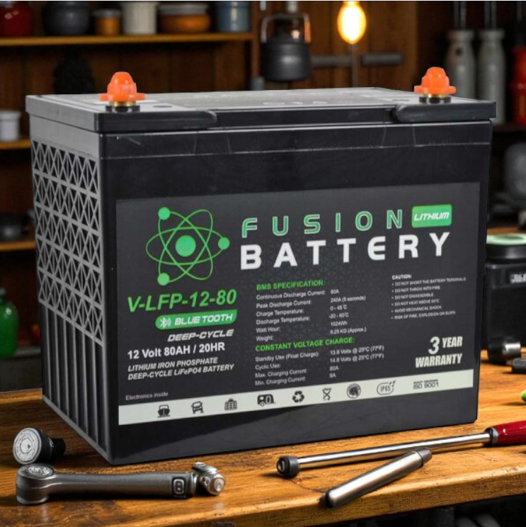 V-LFP-12-80 Fusion Lithium 12V Deep Cycle Battery Sunshine Coast ...